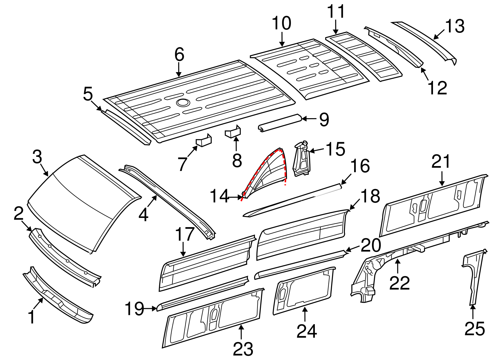 906-630-02-25 - Inner Lock Pillar 2010-2024 Mercedes-Benz | Mercedes ...