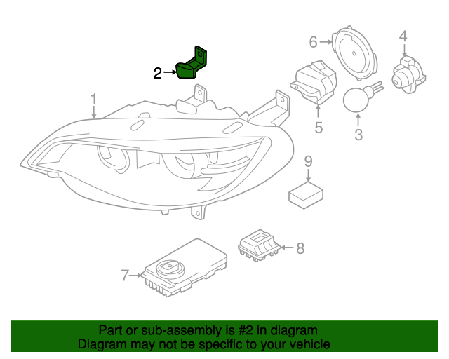 Genuine BMW 63-11-7-311-079 | Headlamp Assembly Mount Bracket | FREE ...