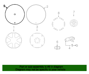 4260247040 - Wheel Cover 2007-2009 Toyota Prius | AutoNationParts.com