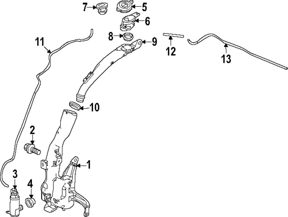 76841-T24-T01 - 2023-2025 Honda Civic - Washer Reservoir | Genuine Honda Parts