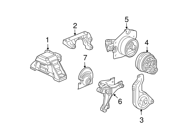 2008-2010 Chevrolet HHR Blue Rear Automatic Transmission Mount 25892537 ...