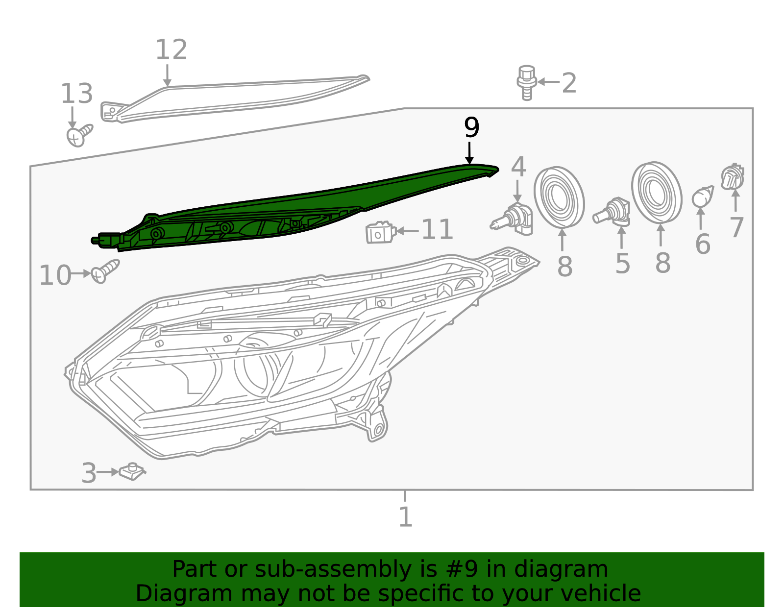 2019-2022 Honda HR-V Lamp Cover 33101-T7A-J51 | hondapartswd