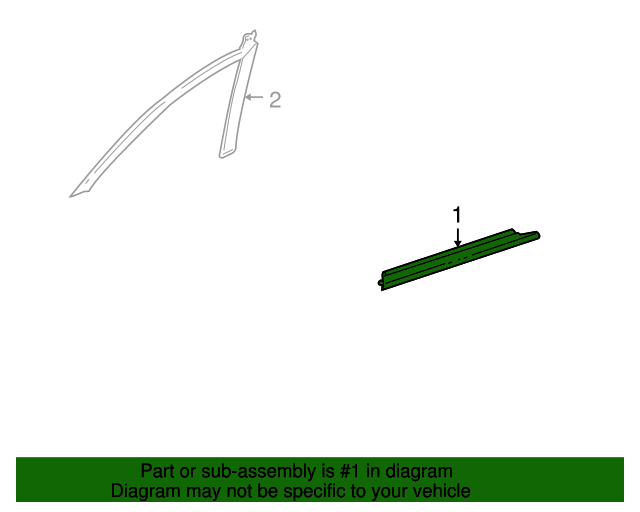 2003-2008 Toyota Matrix Belt Molding 75710-01031 | Toyota Parts Center
