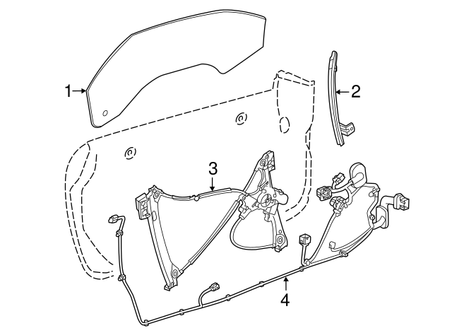 22787442 - Front Passenger Side Power Window Regulator with Motor 2011 ...