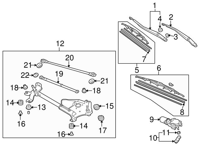 76620-SEP-A01 - Wiper Blade 2004-2014 Acura TL | AutoNation Parts