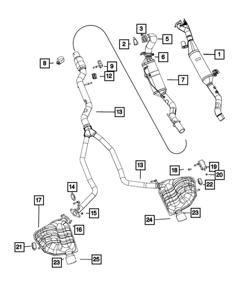 Exhaust System for 2016 Jeep Grand Cherokee | Mopar Estores
