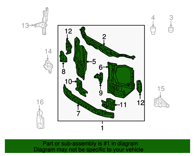 53201-60291 - Radiator Support Panel 2014-2023 Lexus GX460 | AutoNation ...