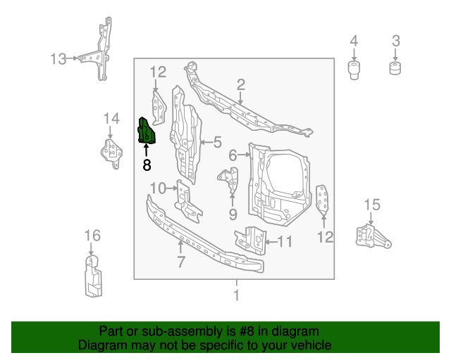 2010-2021 Lexus GX460 Upper Reinforced 53283-60050 | OEM Parts Online