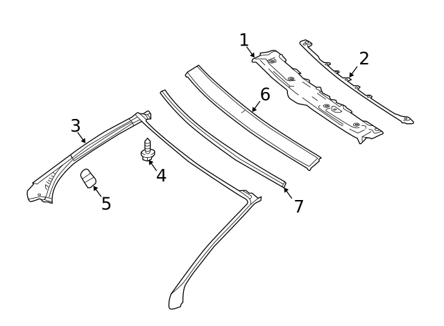 217-651-00-70 - Header Panel Reinforcement 2017-2021 Mercedes-Benz ...