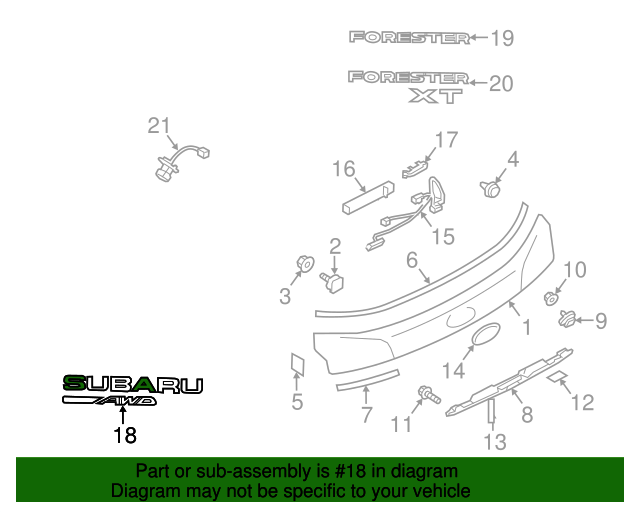 93079SG030 - Nameplate 2014-2018 Subaru Forester | Subaru Direct Wholesale
