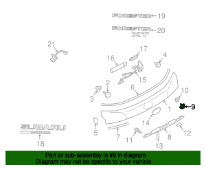 2014-2023 Subaru Switch Panel Bolt 901700186 | Subaru Parts Plus