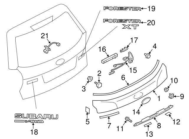 2013-2021 Subaru OEM NEW 13-20 Subaru Ascent Forester Door Interior ...