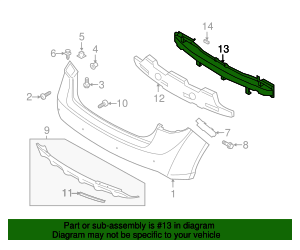 86631-1M000 - Bumper Impact Bar 2011-2013 Kia Forte | Kia.Parts Store