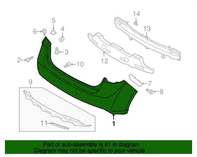 86611-1M500 - Bumper Cover 2011-2013 Kia Forte | Kia.Parts Store