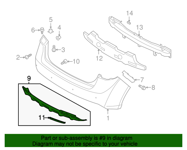 2011-2013 Kia Forte Lower Cover 86695 1M500 | OEM Parts Online