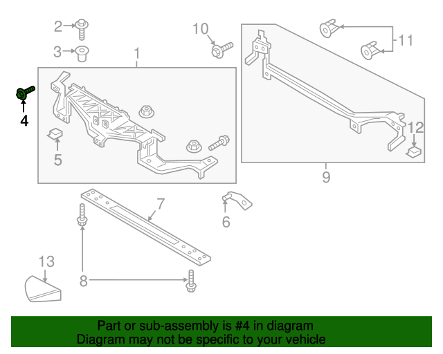 2007-2020 Ford Mount Panel Mount Bolt -W707522-S439 | OEM Parts Online