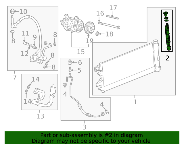 2019-2024 GM Air Conditioning Receiver Drier 84497063 GM ...