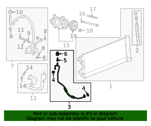 2019-2023 GM Air Conditioning Condenser and Evaporator Hose 85104113 ...