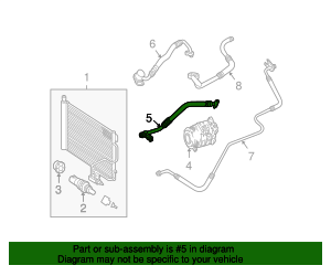 112-230-30-56 - A/C Refrigerant Discharge Hose - 2003-2004 Mercedes ...