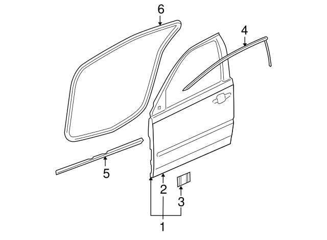 2005-2010 Pontiac G6 OEM NEW 05-10 GM Pontiac G6 Weatherstrip Asm-Front ...