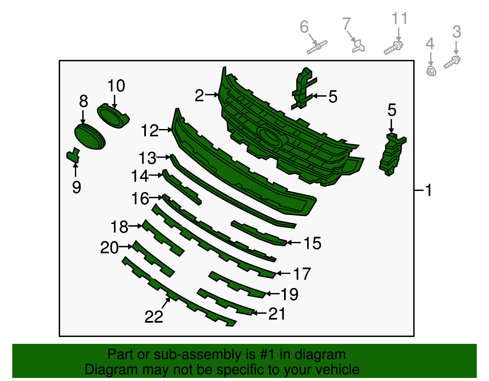 JL1Z-8200-CF - Grille Assembly 2018-2021 Ford Expedition | Ford Parts ...