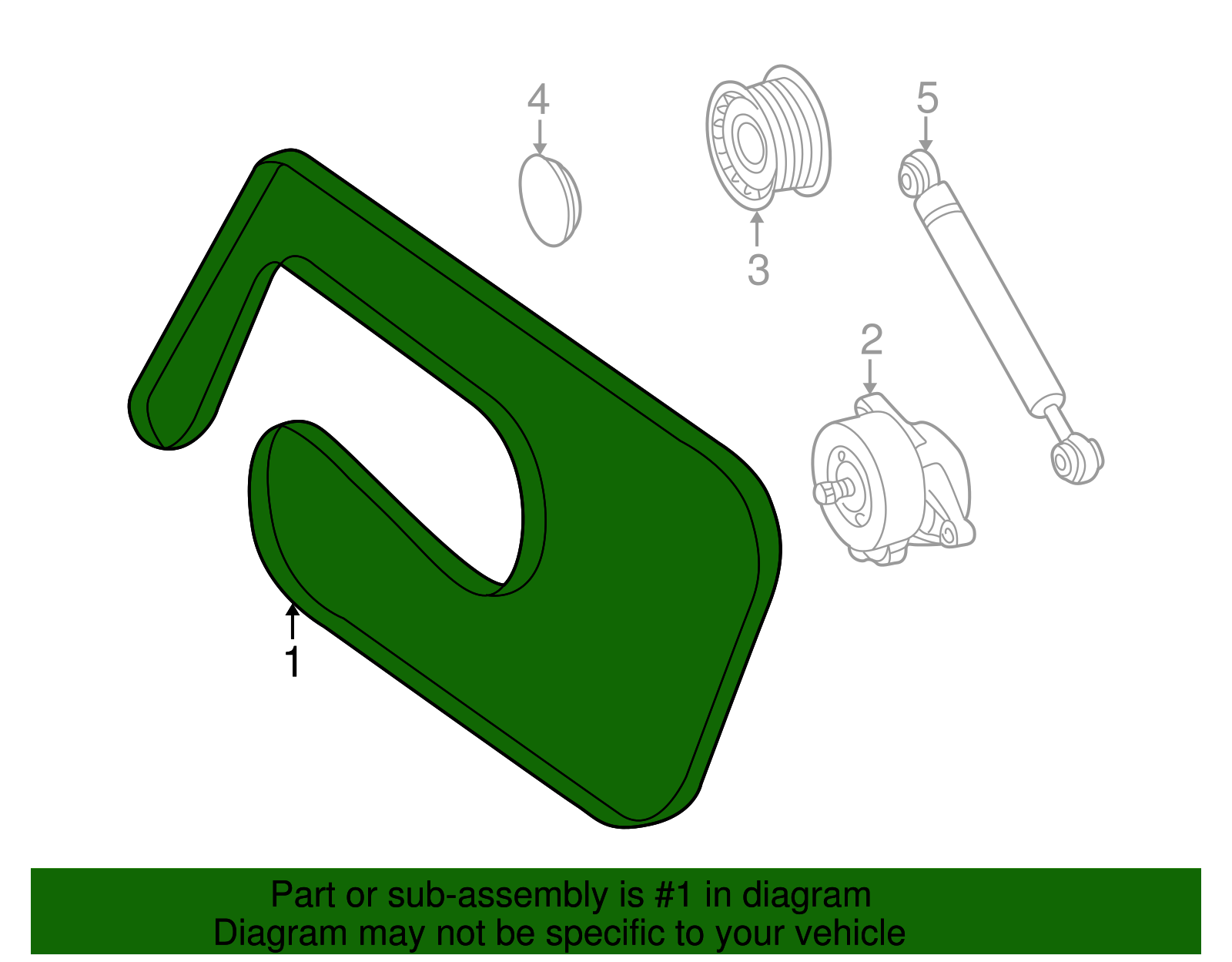 1998-2002 Mercedes-Benz Serpentine Belt 011-997-96-92 | Mercedes-Benz ...
