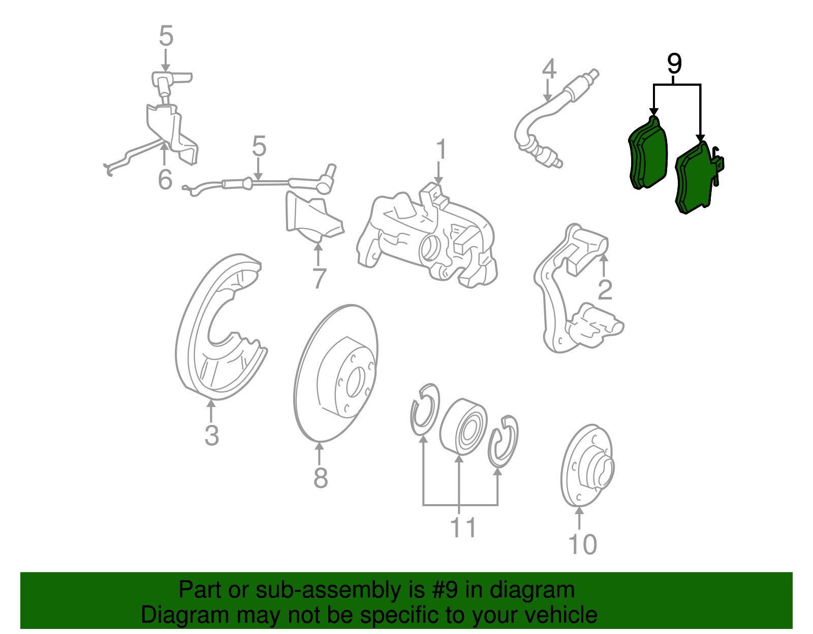 1998-2005 Audi Disc Brake Pad Set Rear 4B0-698-451-E | Audi USA Parts
