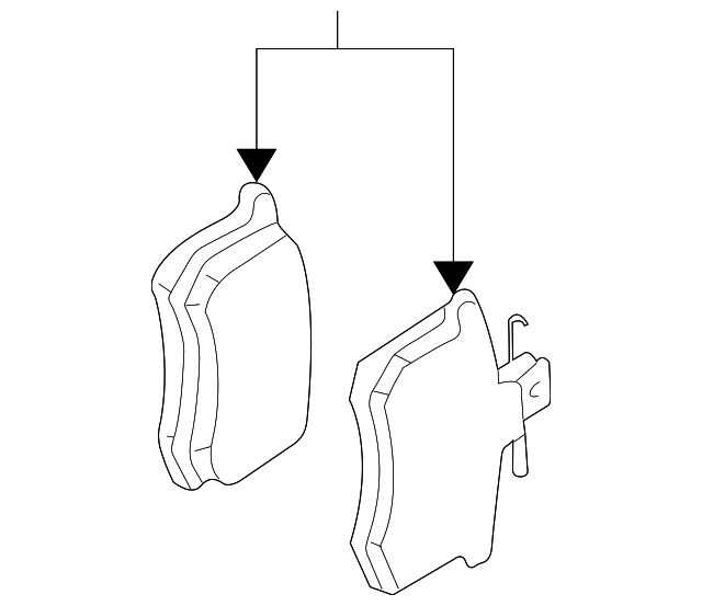1998-2005 Audi Disc Brake Pad Set Rear 4B0-698-451-E | Audi USA Parts