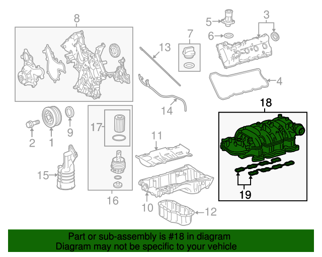 2010-2019 Toyota Intake Manifold 17120-0S031 | OEM Parts Online