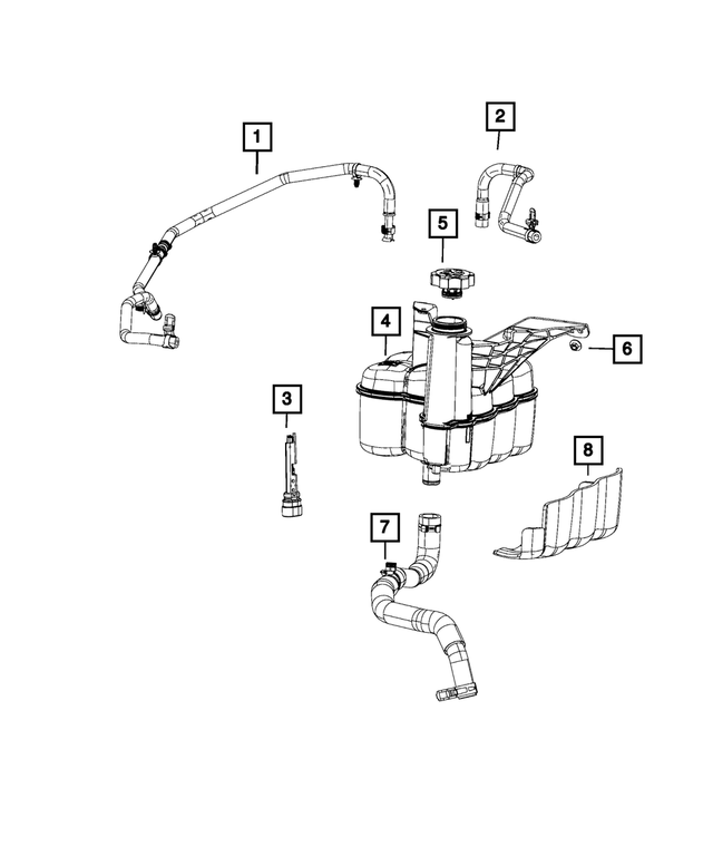2013-2014 Ram OEM NEW 2013-2014 Mopar Ram 2500-5500 Coolant Bottle To ...