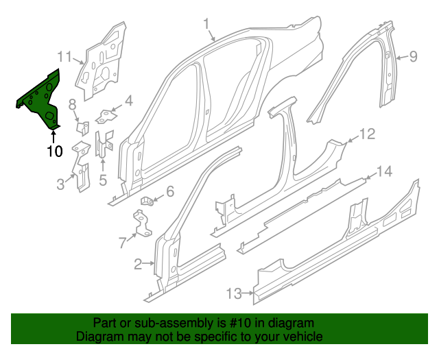 41107204077 - 2010-2017 BMW Inner Panel (41-10-7-204-077) | BMW of ...