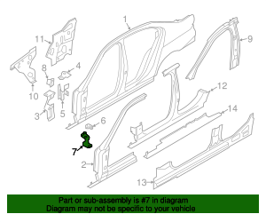 Genuine BMW 41-35-7-240-499 | Hinge Pillar Reinforced Side Bracket ...