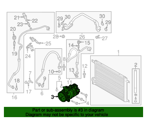 2019-2024 Volkswagen A/C Compressor 3Q0-816-803-D | VW Direct Parts