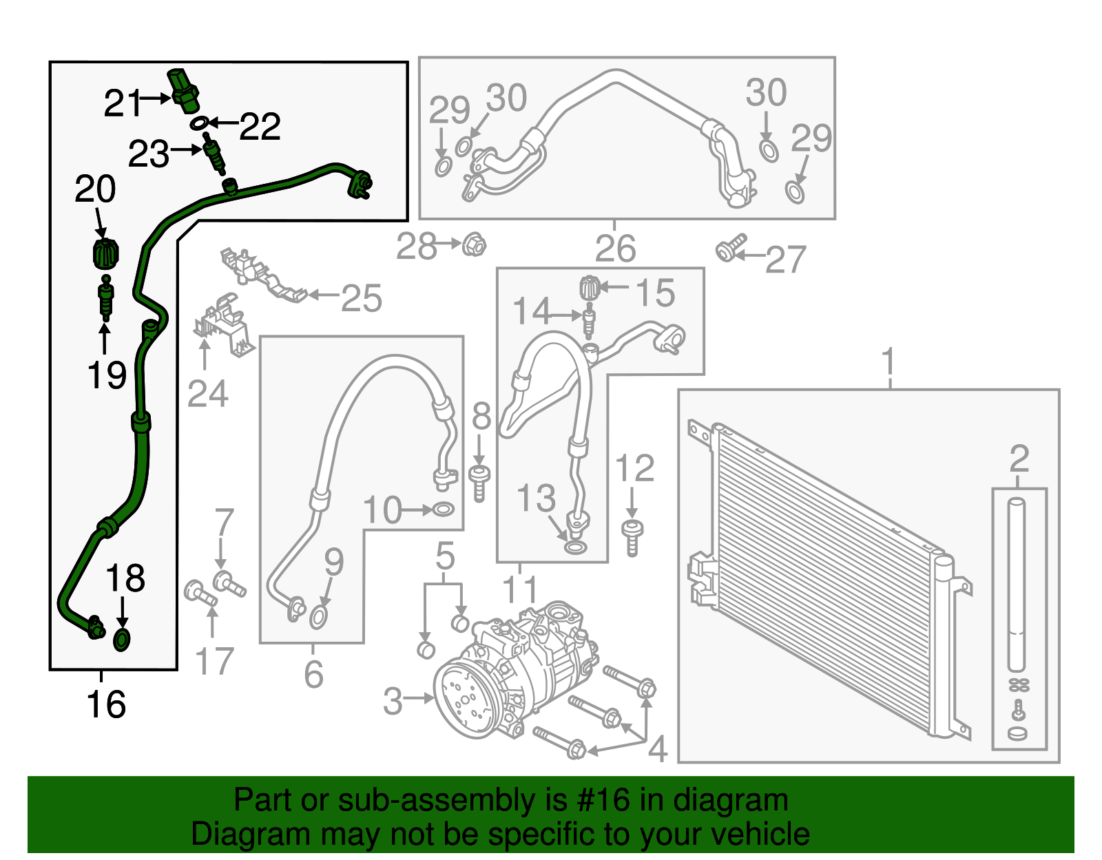 2018-2024 Volkswagen Tiguan Front AC Line 5QF-816-741-C | OEM Parts Online