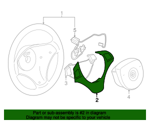 32-30-6-850-540 - Steering Wheel Trim 2008-2011 BMW | AutoNationParts.com