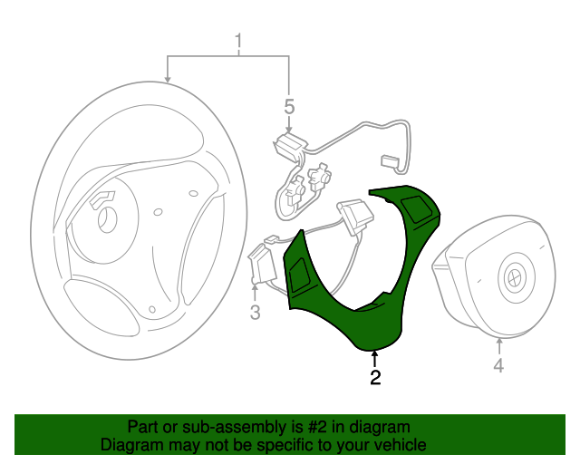 32-30-6-850-540 - Steering Wheel Trim 2008-2011 BMW | AutoNationParts.com