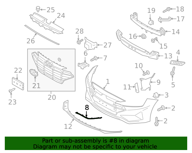 2019-2020 Hyundai Elantra Side Trim 86563-F2AA0 | OEM Parts Online