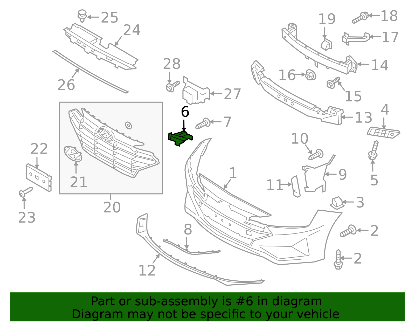 2019-2020 Hyundai Elantra Upper Reinforced 86555-F2AA0 | OEM Parts Online