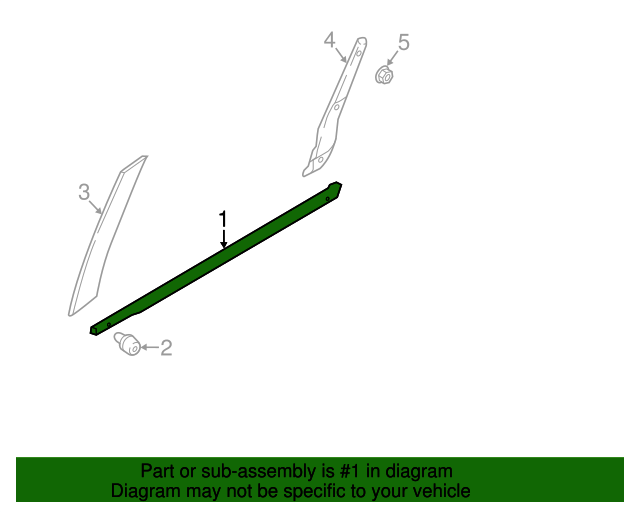 2016-2023 Nissan Door Belt Molding 82821-9FT0A | AutoNationParts.com