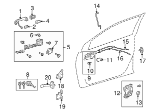 2003-2013 Toyota Handle, Outside Cover 69227-02040 | Toyota Parts Center