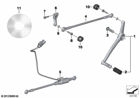Outside Shift-Control Components for 2011 BMW-Motorrad S 1000 RR | BMW ...