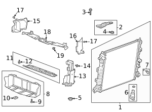84352045 - Front Lower Radiator Air Baffle 2020-2024 Cadillac CT4 ...