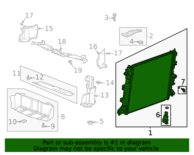 2020-2024 Cadillac Engine Radiator 84511252 | OEM GM Parts