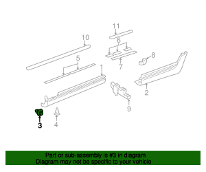 2001-2006 Lexus LS430 Body Side Molding Clip 75495-30030 | Discount ...