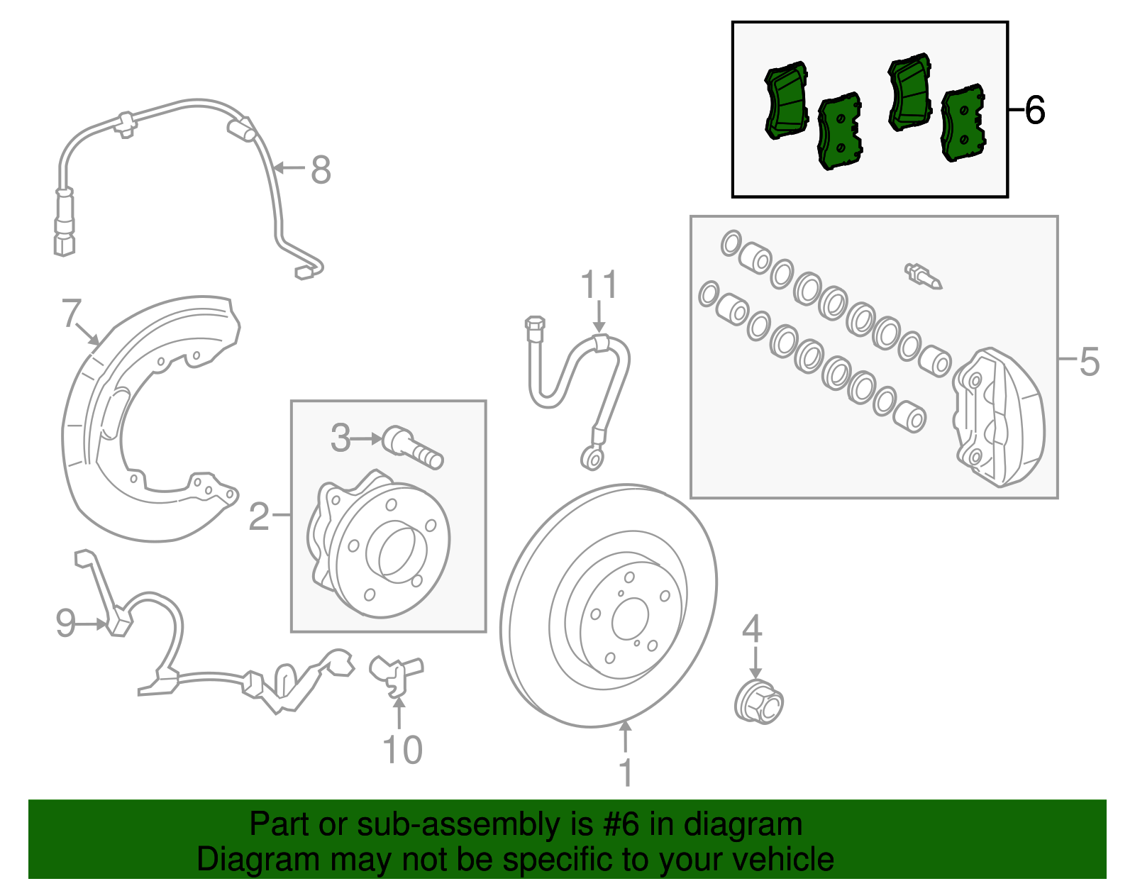 2007-2017 Lexus Disc Brake Pad Set Front 04465-50260 | OEM Parts Online