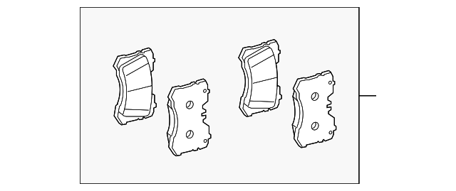 2007-2017 Lexus Disc Brake Pad Set Front 04465-50260 | OEM Parts Online
