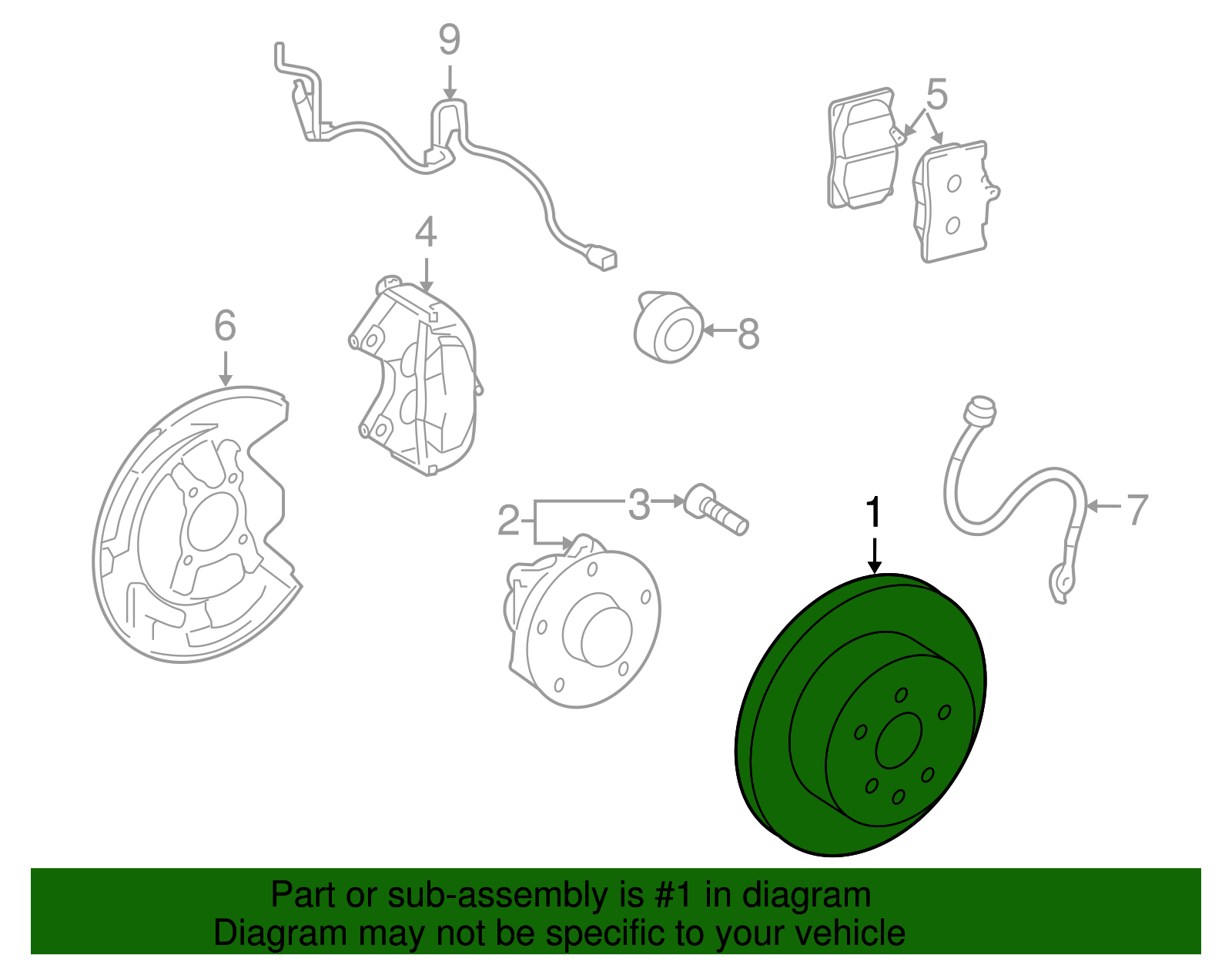 43516-30030 - Disc Brake Rotor - 2009-2011 Lexus | My L Parts