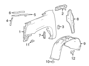 Front Passenger Side Fender 84602084 | GM Parts Center