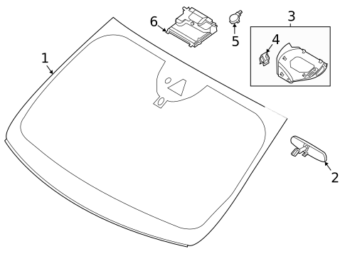Glass - Windshield for 2023 Ford Bronco Sport | TascaParts.com