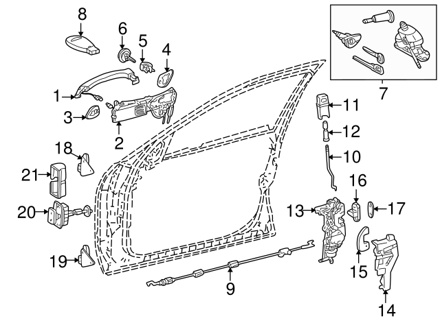 Lock - Part #220-720-72-35 | Mercedes Parts Center